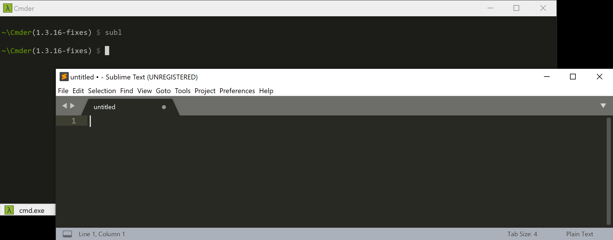 Sublime Text Integration · Issue #2365 · cmderdev/cmder · GitHub