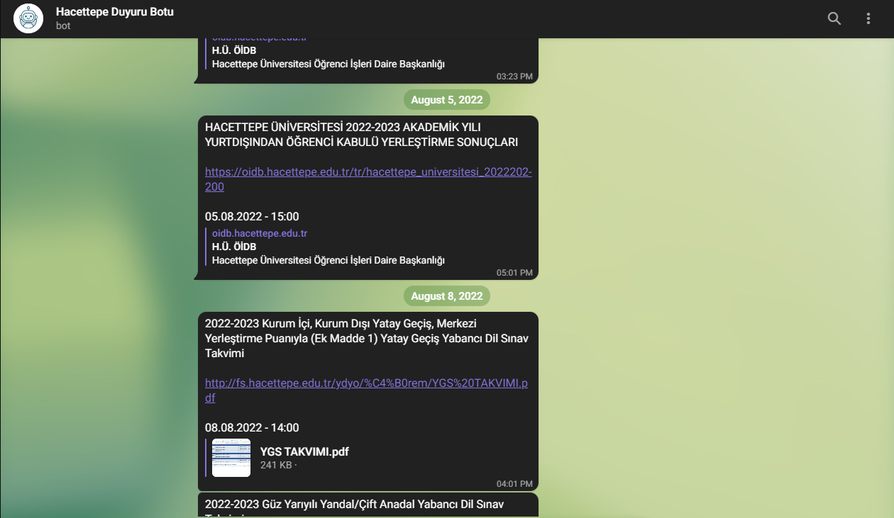 GitHub - bugrasimsek/telegram-announcment-bot: A bot to scrape latest ...