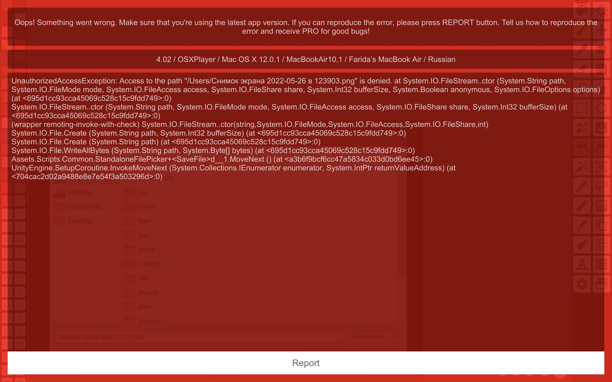 UnauthorizedAccesception For System Folders On Mac OS Issue 66