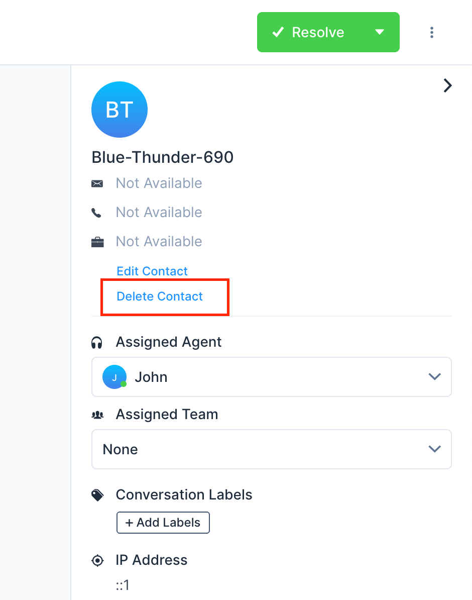 feat: Ability to delete a contact · Issue #1929 · chatwoot/chatwoot · GitHub