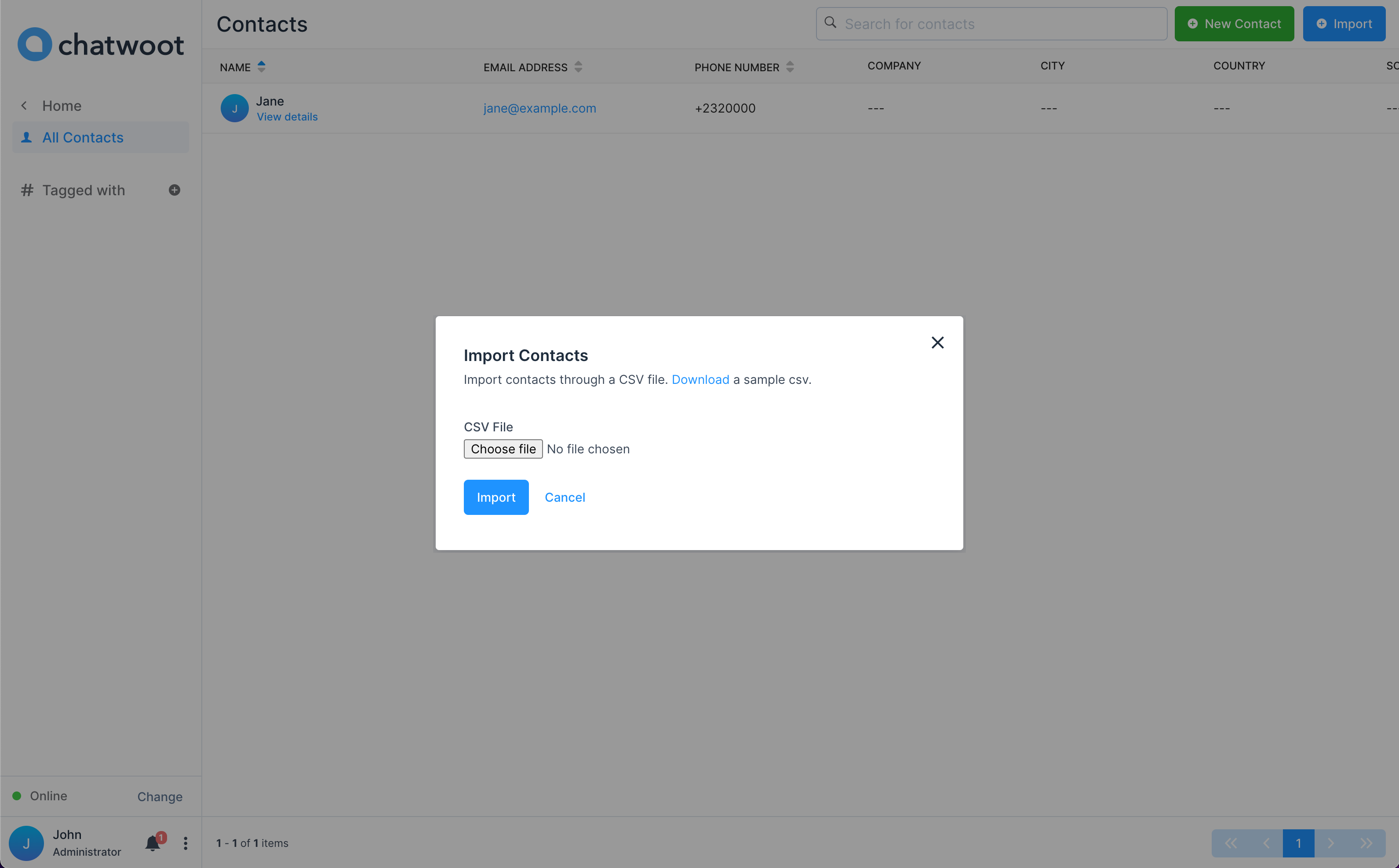 feat: Ability to import contacts to chatwoot · Issue #2917 · chatwoot ...