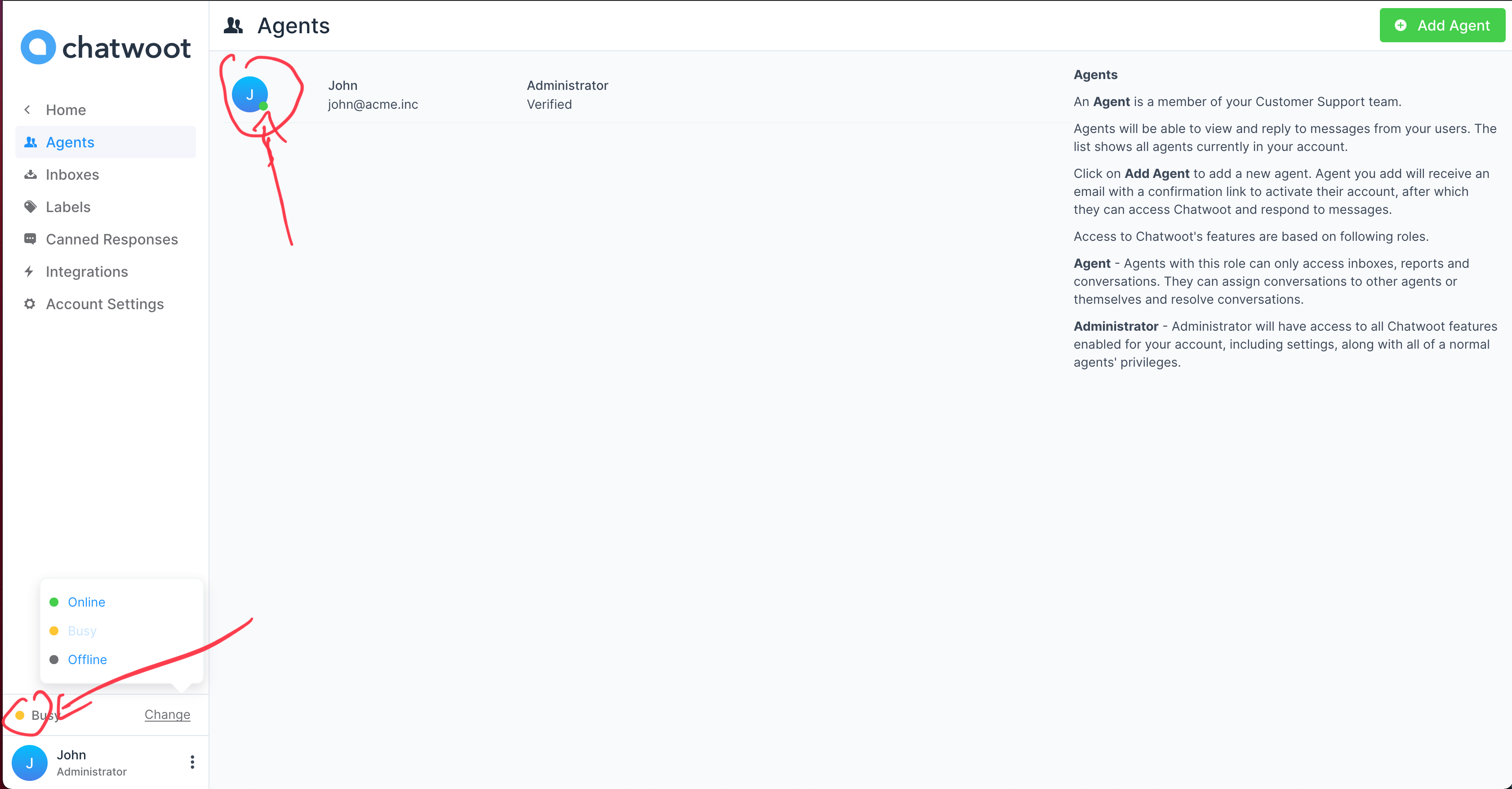 Bug: Changing of availability status doesn't affect agents' status on ...