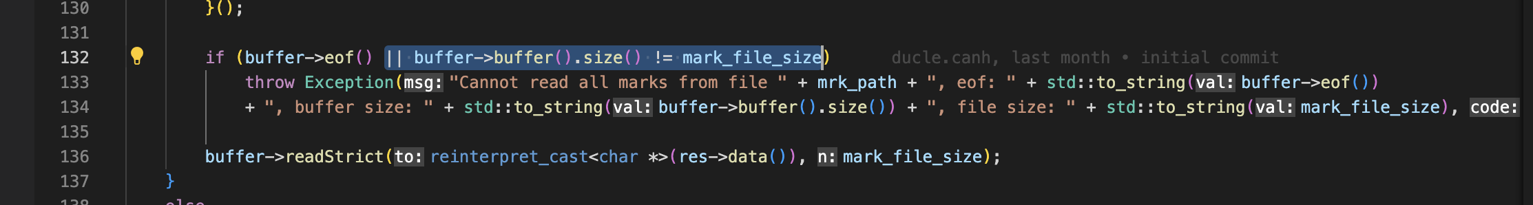 DB::Exception: Cannot read all marks from file xxx/xxx/data, eof: 0, buffer size: 6866, file ...