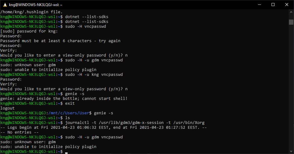 A tutorial to use GUI in WSL2 replacing original XServer by Xvnc ...