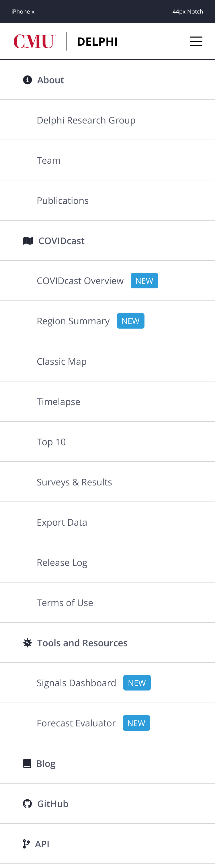 Update Navigation · Issue 260 · Cmu Delphi Main · Github