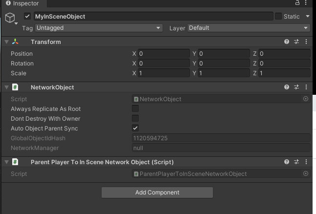 Client cannot join host when player prefab dynamically adds a parent to its transform · Issue ...