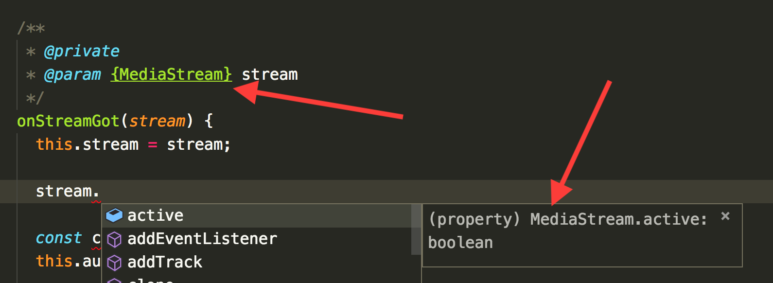 Intellisense Doesnt Use Jsdoc For Class Instance Properties · Issue 43367 · Microsoftvscode