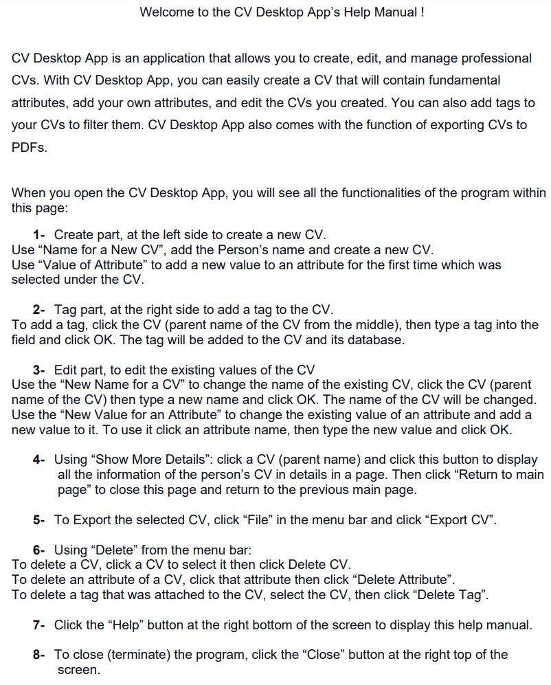 GitHub - selindoga/CV_Desktop_App
