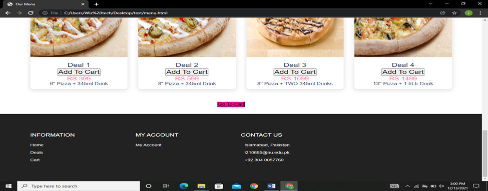 GitHub - smmk47/MyFoodWebApplication: A food website based on 5 pages ...
