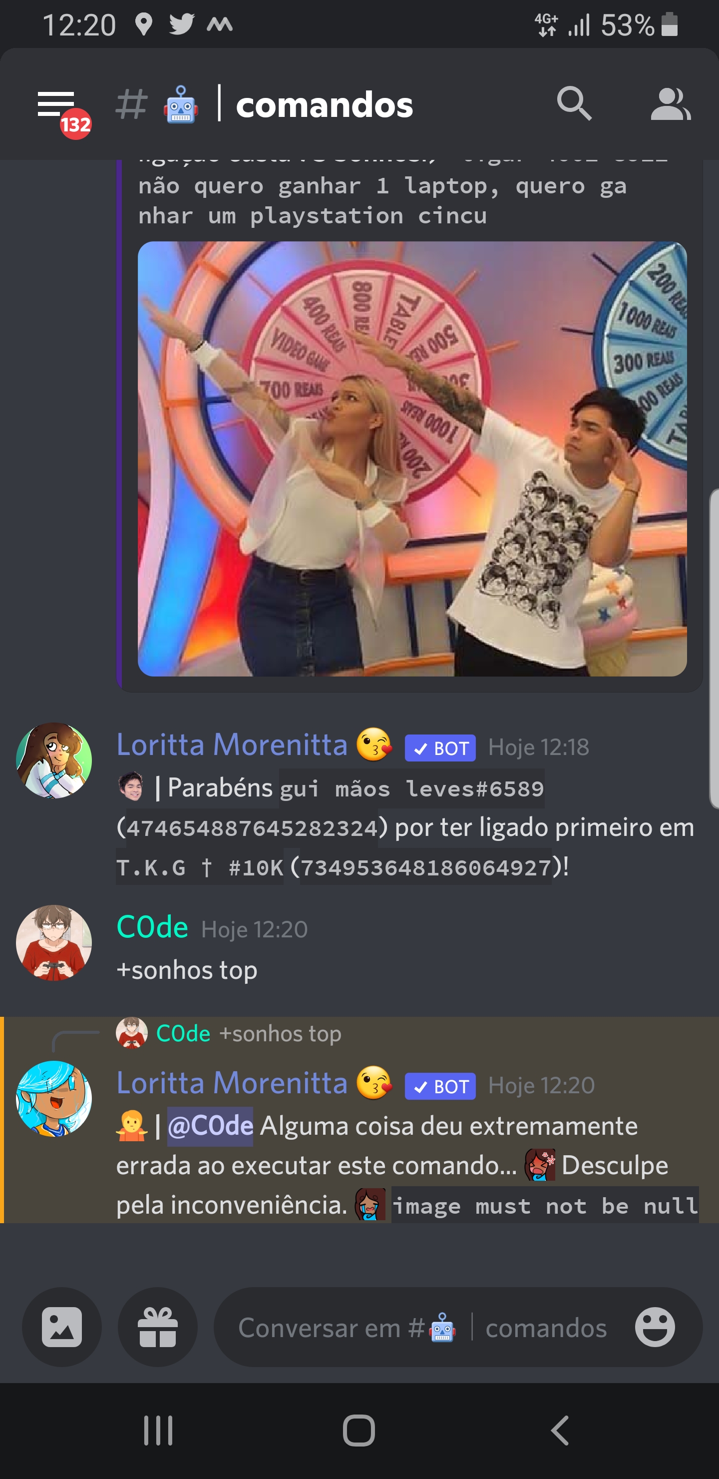 +sonhos top · Issue #107 · LorittaBot/DreamLand · GitHub