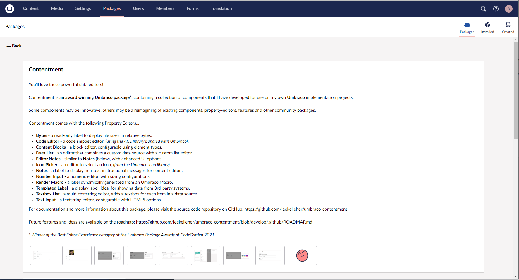 V10 - Package view - Layout not showing correctly in respect to screen ...