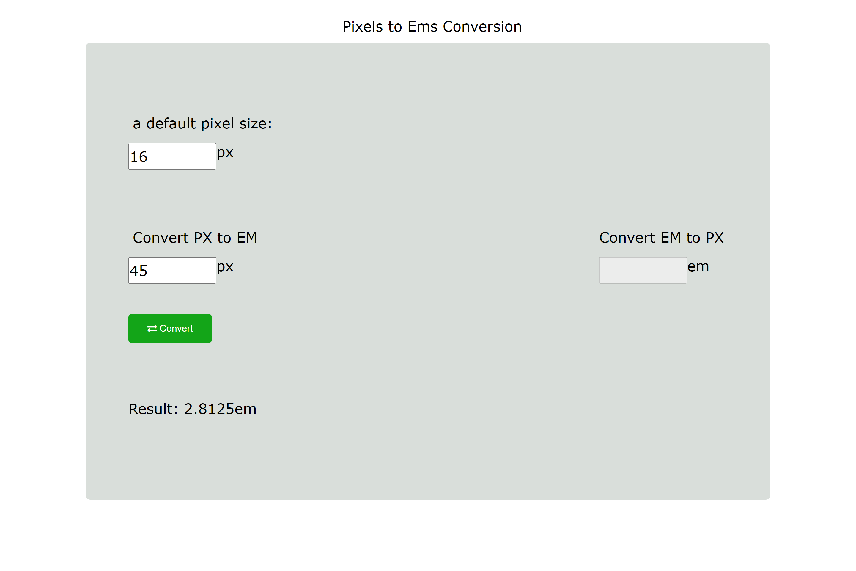 GitHub - TPauline/Pixels-to-Ems-Convertor_CloneW3schs
