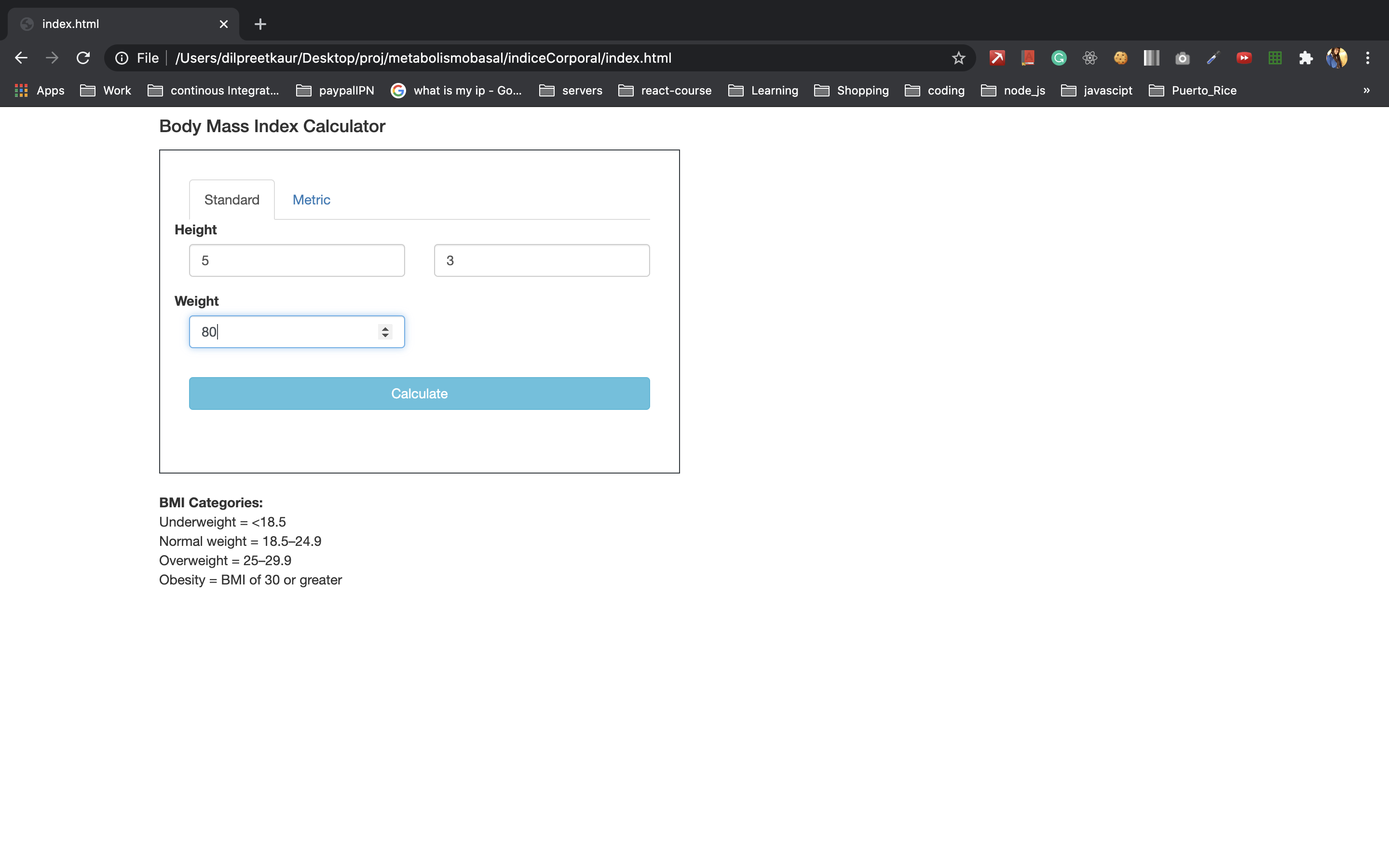 Create the BODY MASS INDEX · Issue #24 · adalbertobrant/metabolismobasal · GitHub