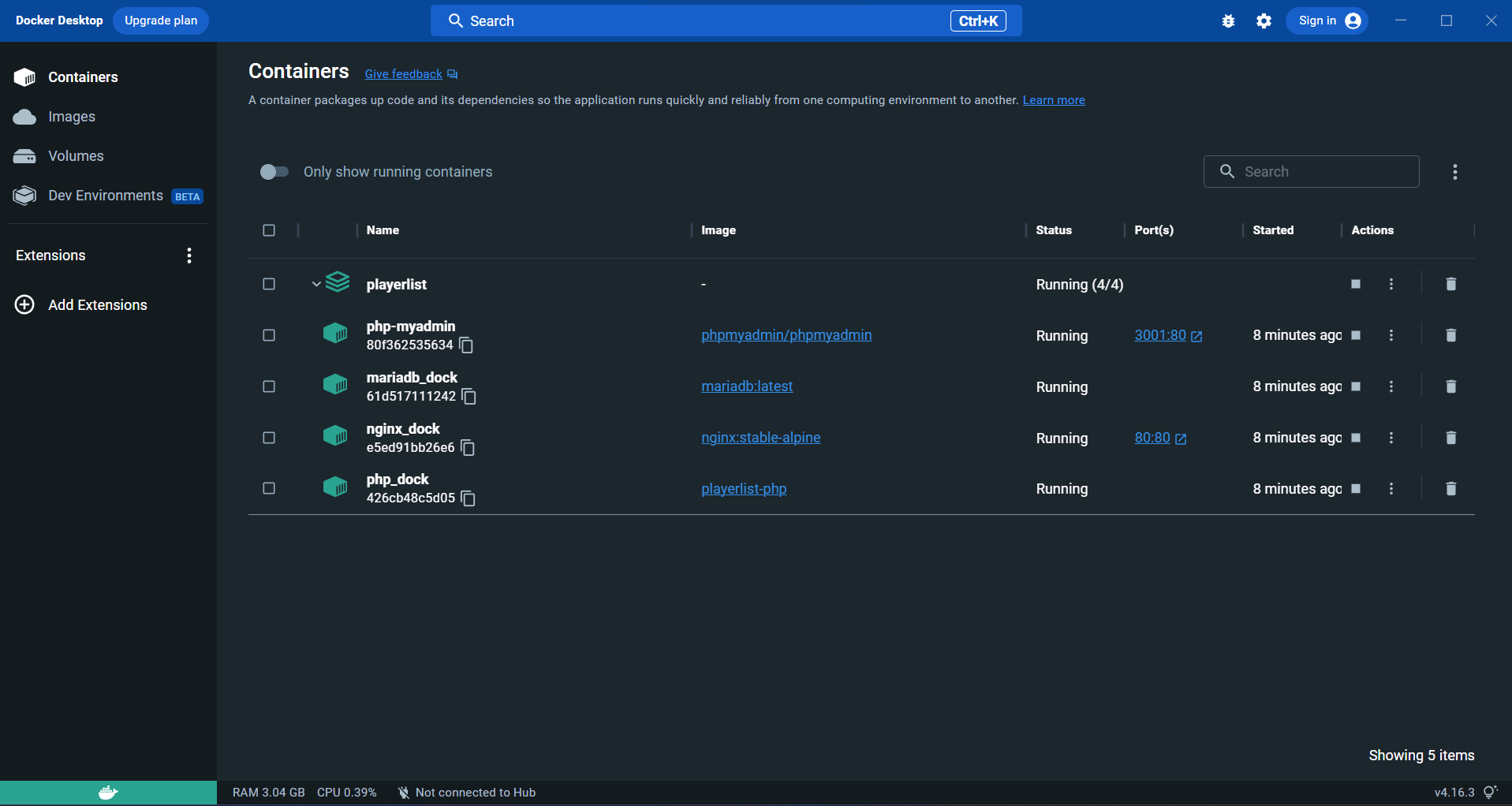 Github Sekkarin Playerlist Docker Php Master