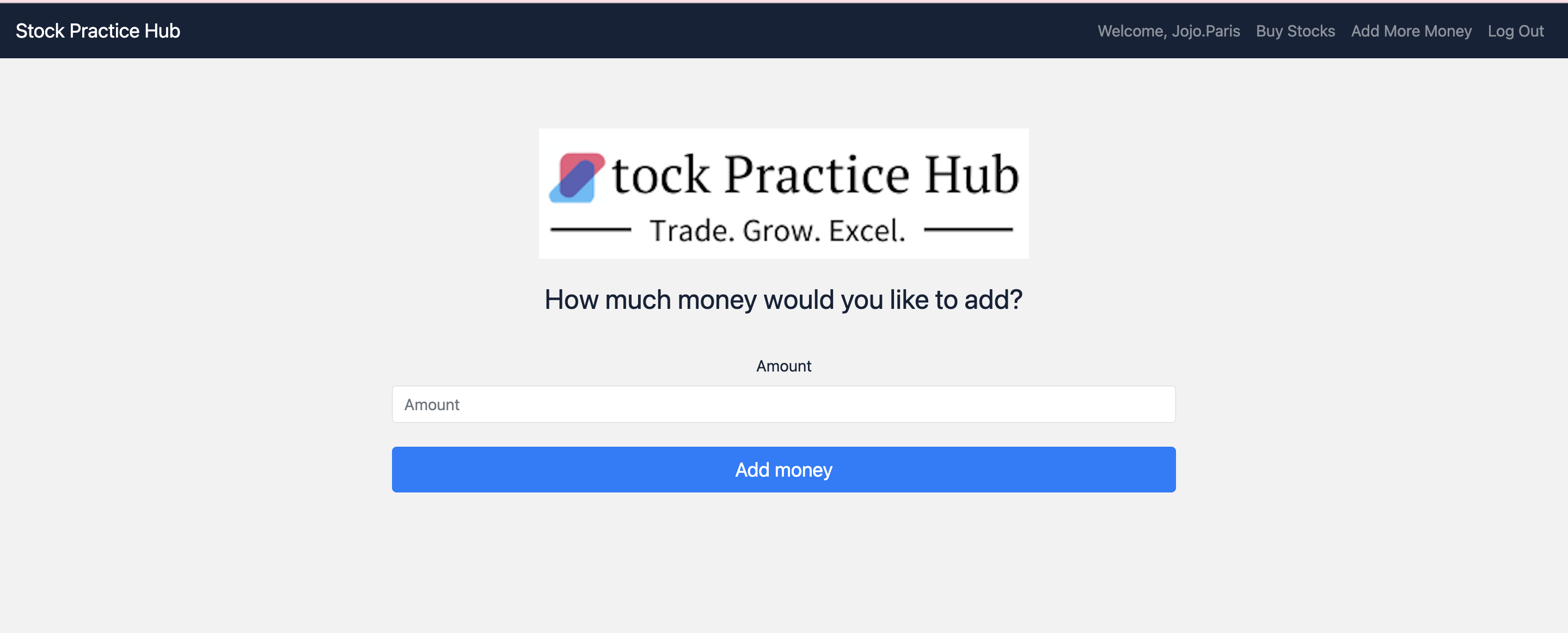 GitHub - Jojo-Paris/Stock-Practice-Hub: A way to simulate stock trading ...