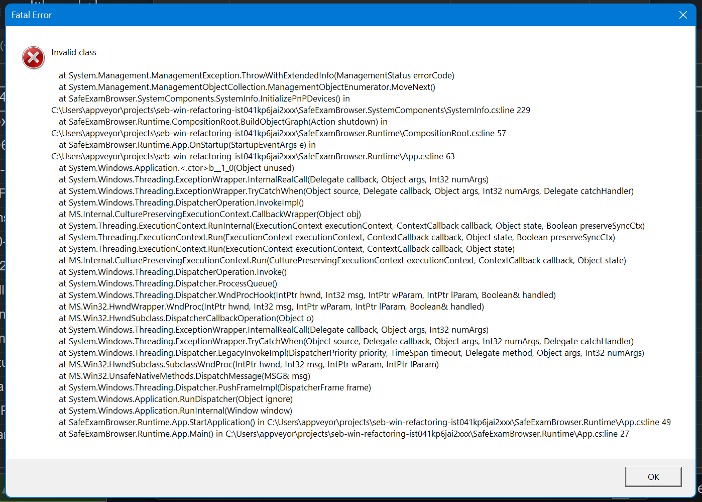 SEB failed to start a new session · Issue #621 · SafeExamBrowser/seb-win-refactoring · GitHub