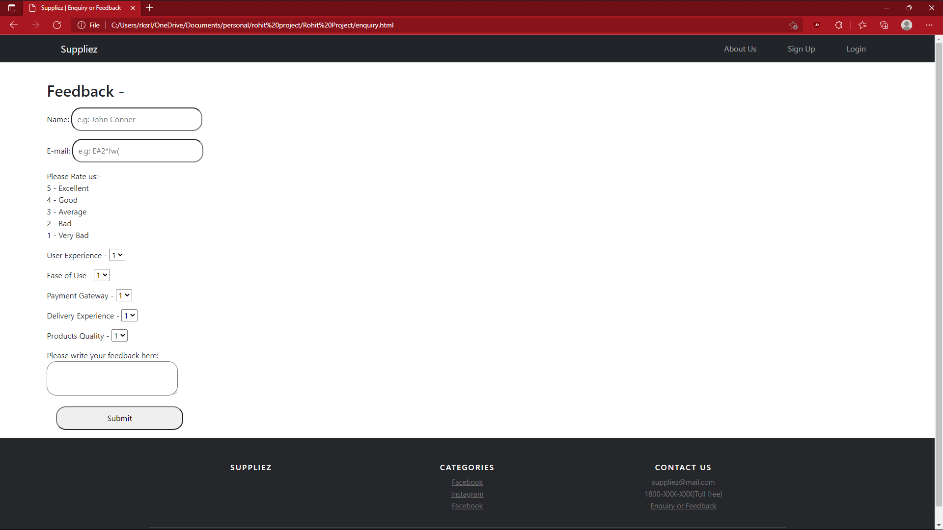 GitHub - Rohit643/e-commerce-website-template: we designed just a basic ...