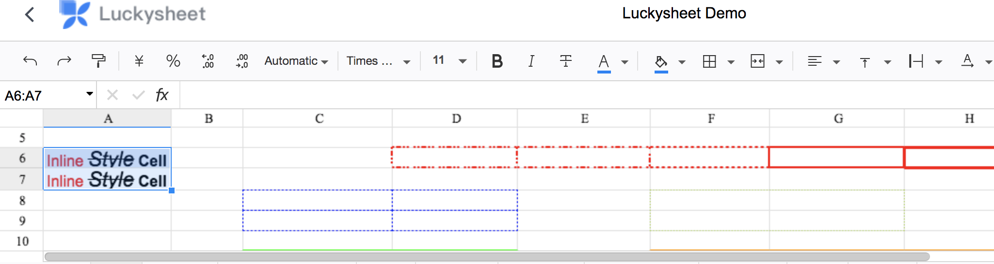 [BUG]Merging cells will cause the content to disappear when cells has rich text. · Issue #133 ...