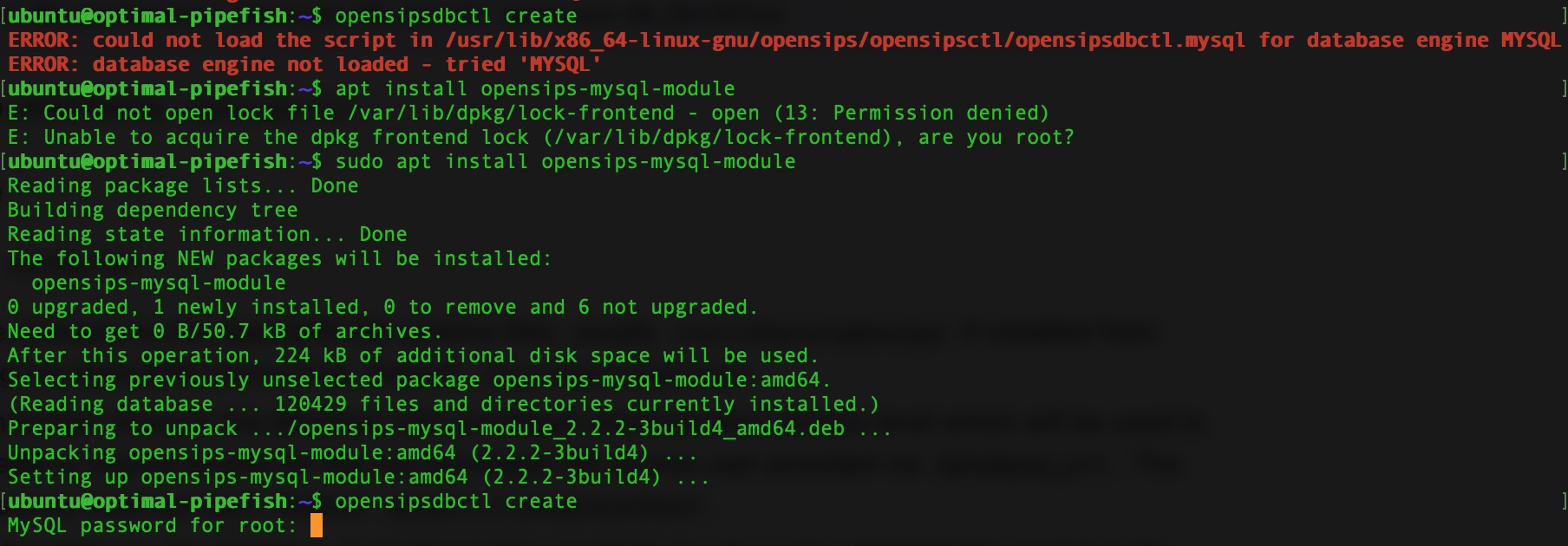 ERROR: database engine not loaded - tried 'MYSQL' · Issue #1872 · OpenSIPS/opensips · GitHub