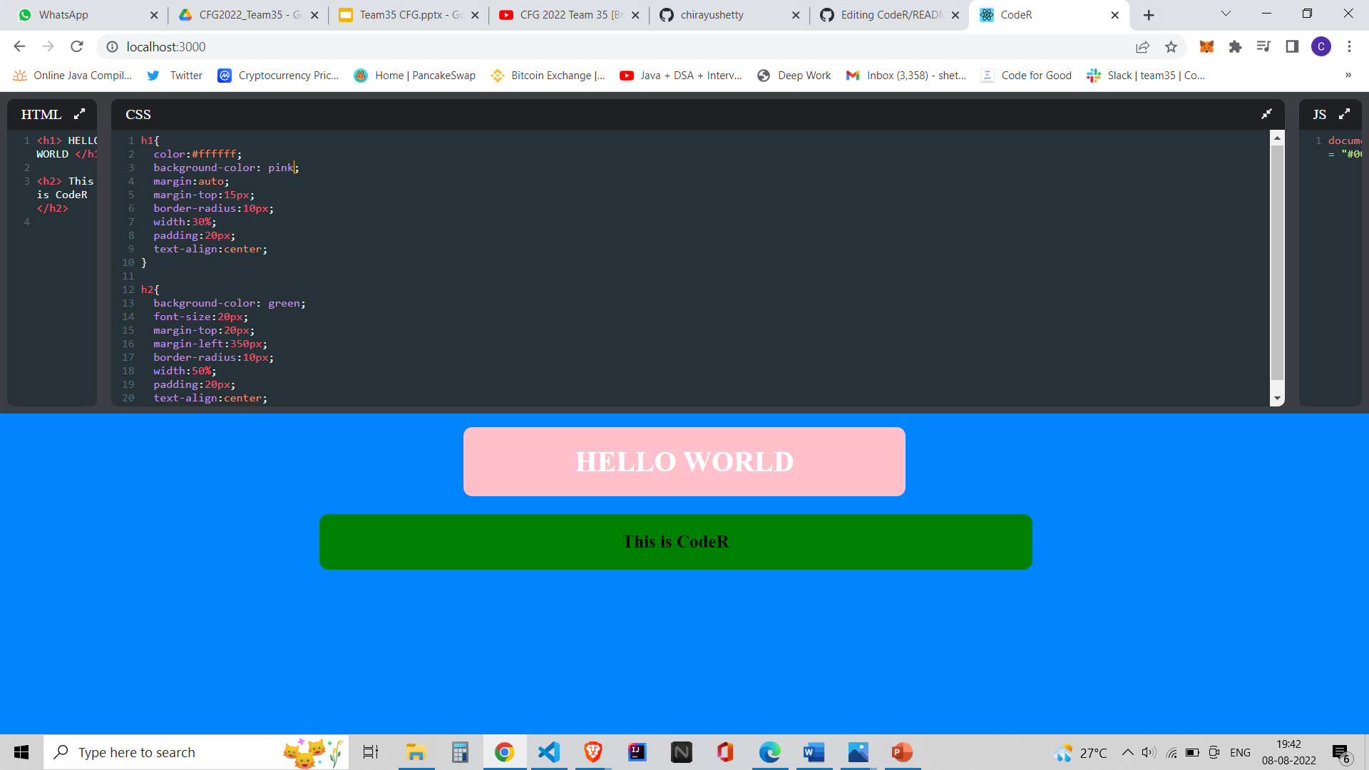GitHub - chirayushetty/CodeR: Online Code Editor using ReactJS