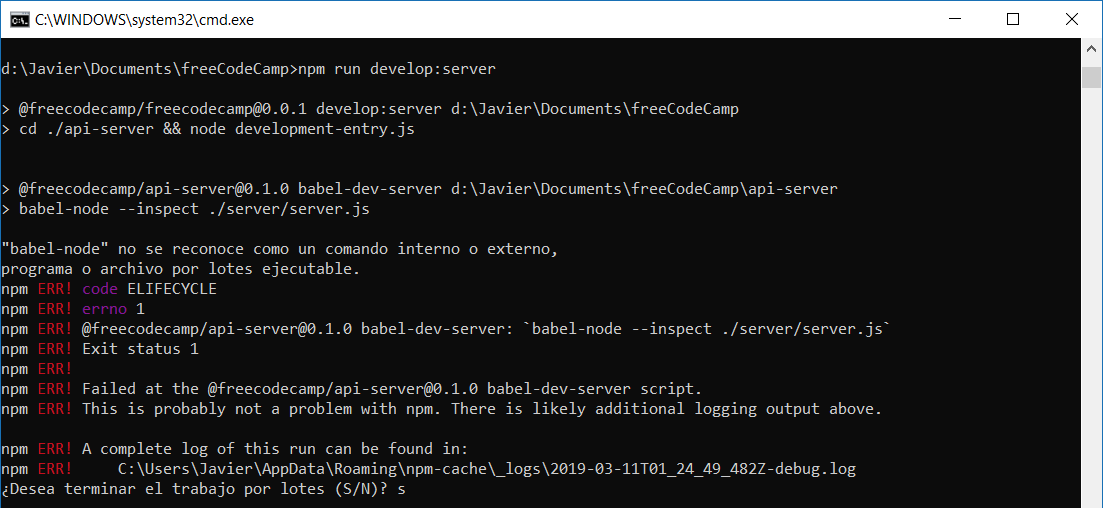 Missing dependency to run freecodecamp on Windows 10: babel-node · Issue #35558 · freeCodeCamp ...