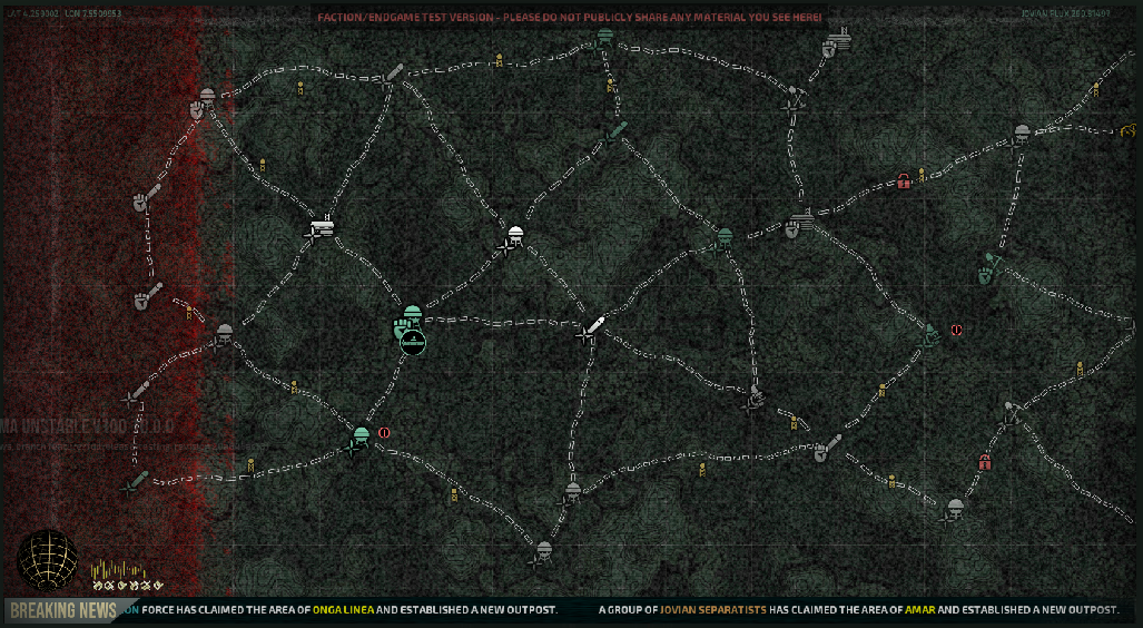 The map is misleading and doesn't represent the game world ...