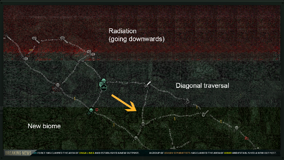 The map is misleading and doesn't represent the game world ...