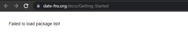 Date Docsgetting Started Doesnt Work · Issue 3384 · Date Fnsdate Fns · Github 