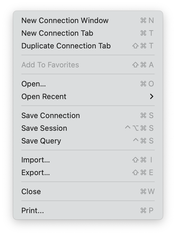 Missing `Save Query As ...` menu item & shortcut since last update · Issue #1682 · Sequel-Ace ...