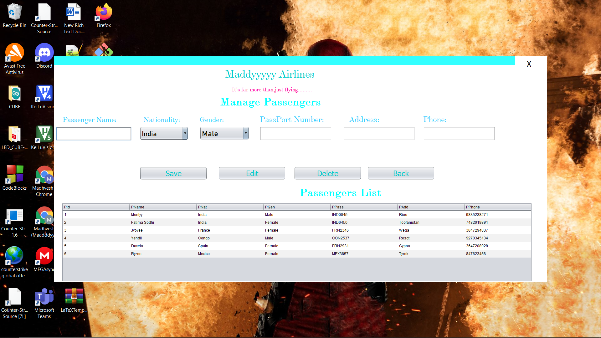 GitHub - Maddyyy23/AirLine-Management-Project