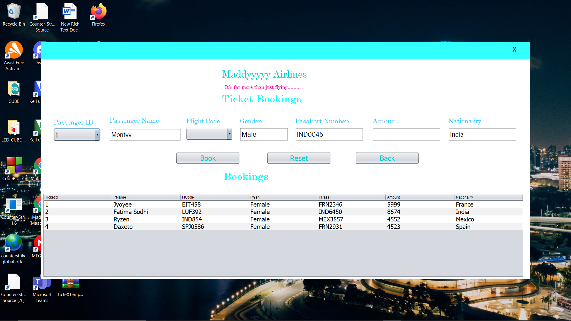 GitHub - Maddyyy23/AirLine-Management-Project