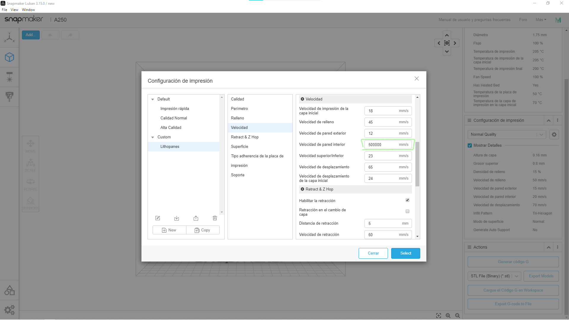 Feature Request: luban should indicate you when the velocity you provided is avobe the maxium ...
