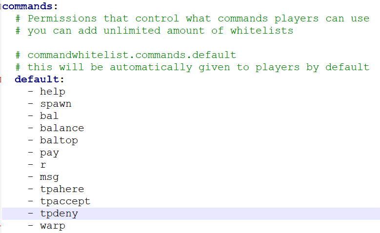 No tab completion 1.12.2 · Issue #5 · YouHaveTrouble/CommandWhitelist · GitHub