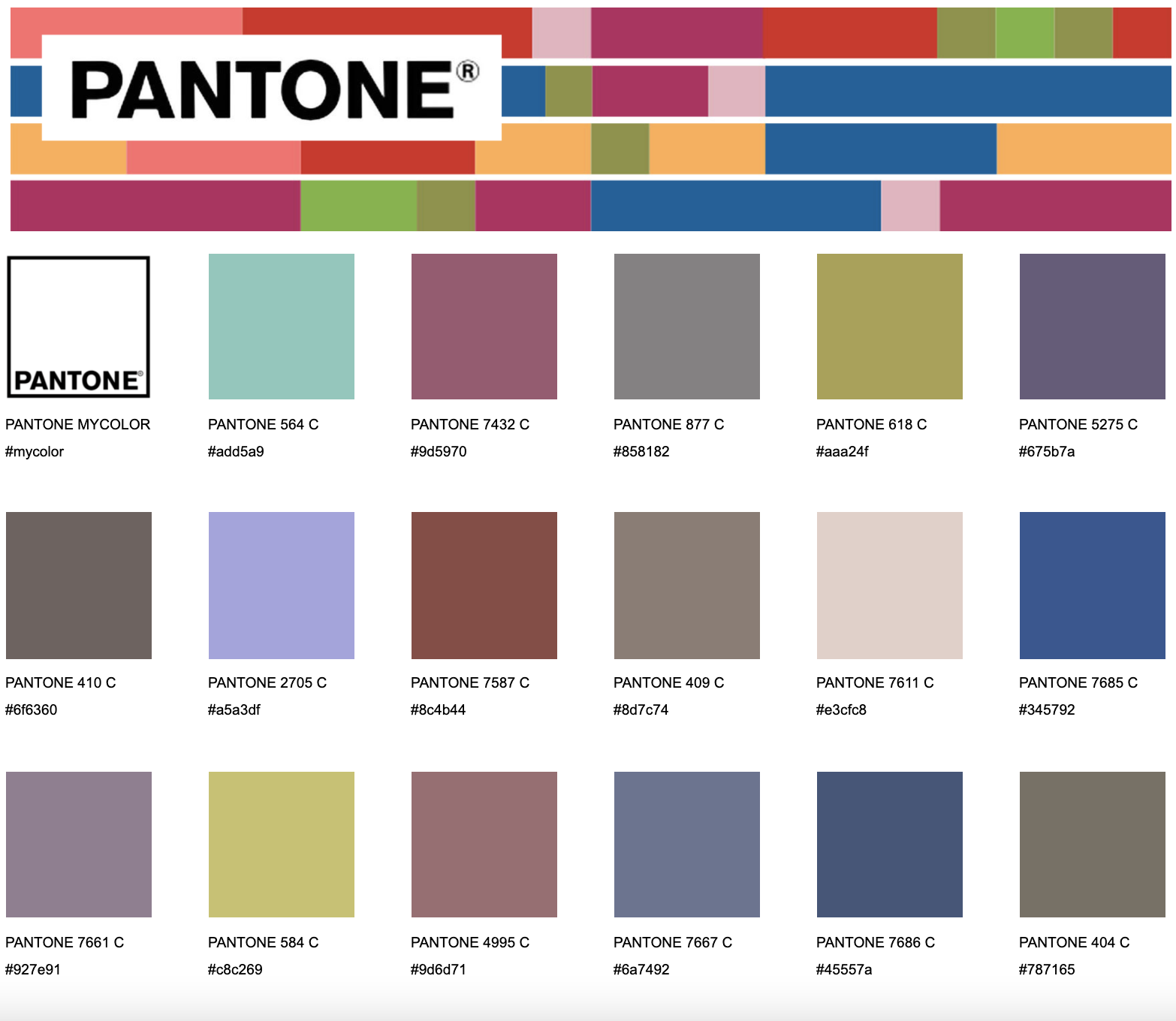 GitHub - HellobonjourLucky/PANTONE: Find pantone colors and history of these national graphic ...