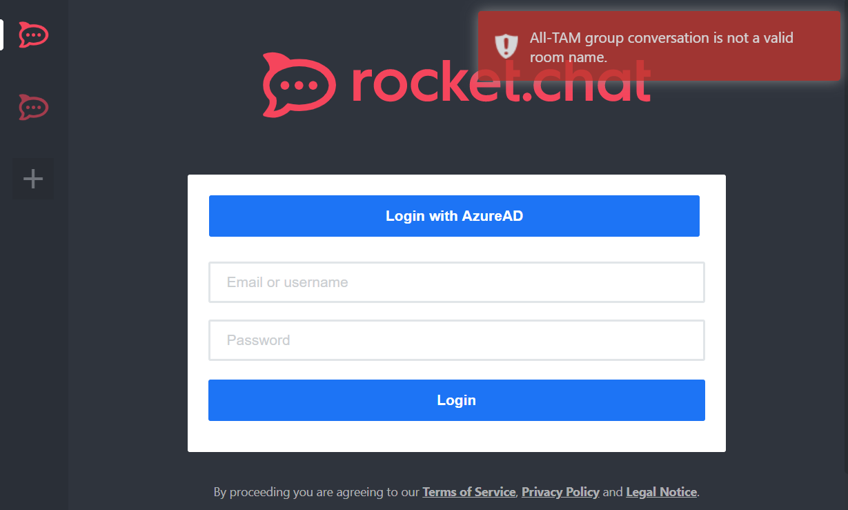 Invalid Room name in OAuth Group Channel Map prevents logon · Issue ...