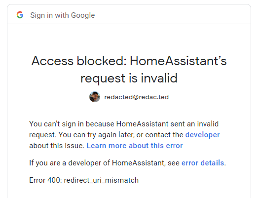 Google Sheets integration: "Access blocked: HomeAssistant’s request is invalid" · Issue #79729 ...