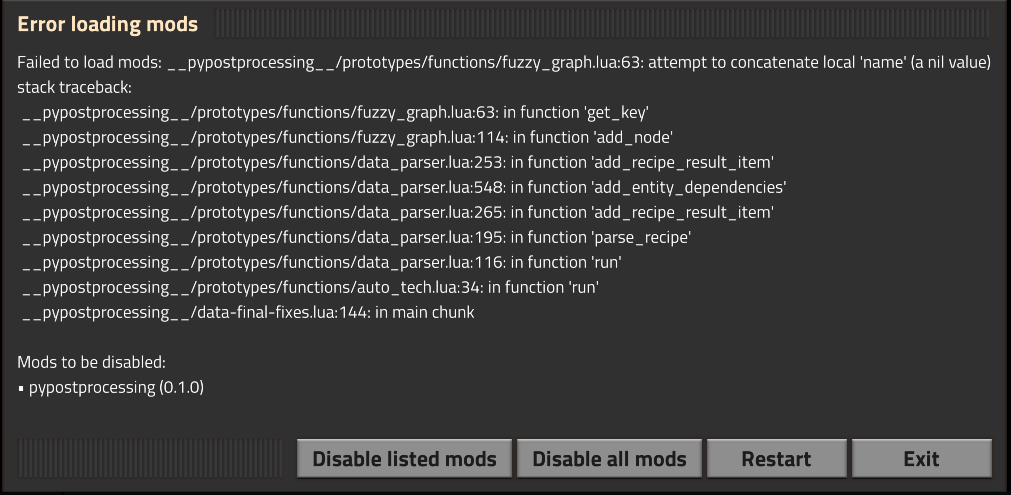 Crash on game launch if Transport Drones is enabled · Issue #159 · pyanodon/pybugreports · GitHub