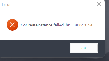 CoCreateinstance failed, hr = 80040154 · Issue #79 · namazso/SecureUxTheme · GitHub