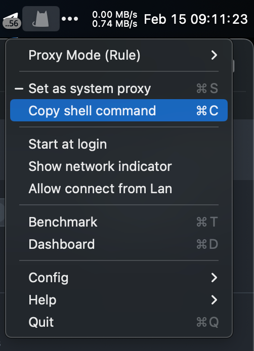 Feature Request Copy Proxy And Proxy Shell Command To