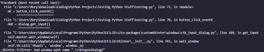 Error I don't know how to fix · TomSchimansky CustomTkinter ...