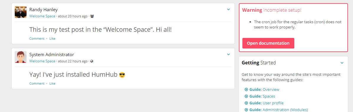 "Warning incomplete Setup" Tasks (cron) job - Notifications not seemingly working - showing up ...