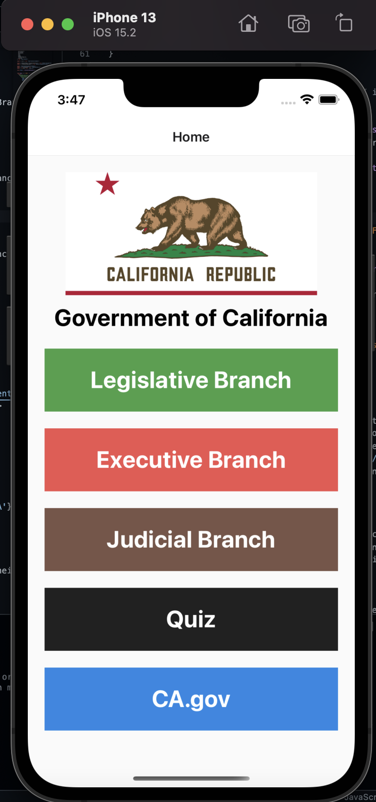 GitHub - nealarch01/CA-StateGovtApp: Fall 2021 political science (PSCI ...