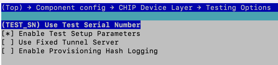 Esp32m5 Idf Menuconfig Missing Option For Setup Pin Code And Discriminator · Issue 15615 4110