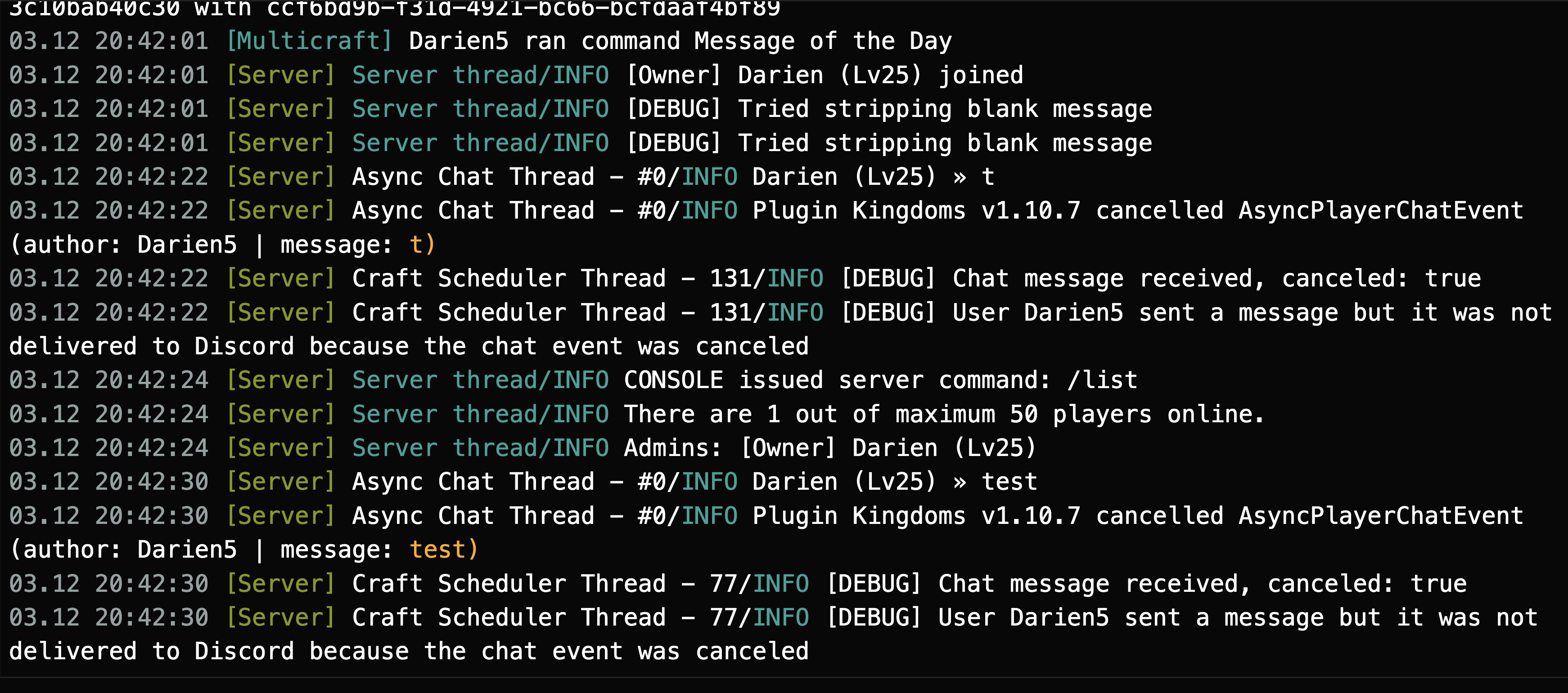 DiscordSRV Integration Not Working · Issue #2183 · kangarko/ChatControl-Pro · GitHub