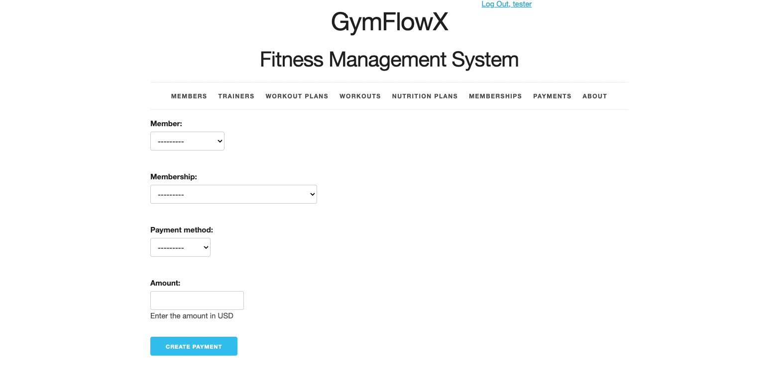 GitHub - megwu1129/GymFlowX: Using Django, HTML, CSS to build a fitness ...