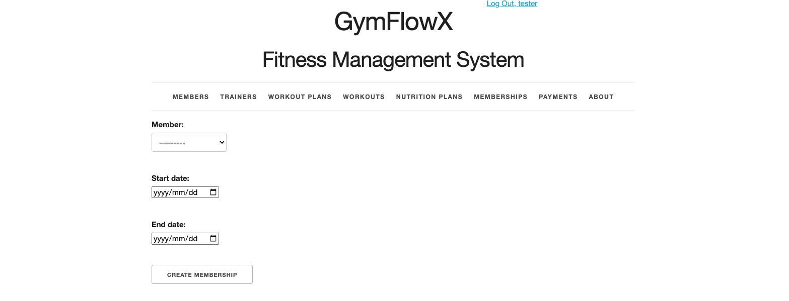 GitHub - megwu1129/GymFlowX: Using Django, HTML, CSS to build a fitness ...