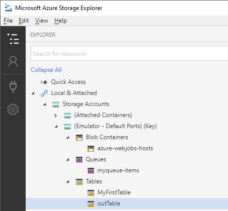 Storage - Tables node not visible for Local Emulator · Issue #665 · microsoft/vscode ...