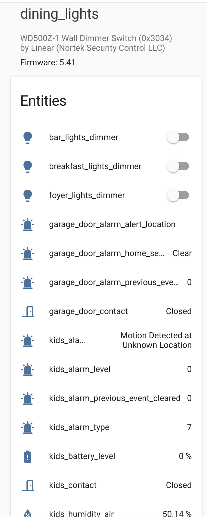 [bug] Only one device showing up in HASS with ALL entities in it · Issue #287 · OpenZWave ...