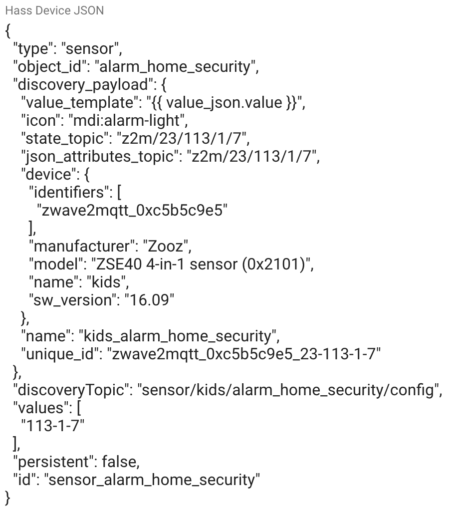 [bug] Only one device showing up in HASS with ALL entities in it · Issue #287 · OpenZWave ...