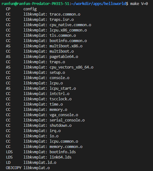 Setting `V=0` does not reduce verbosity · Issue #676 · unikraft/unikraft · GitHub